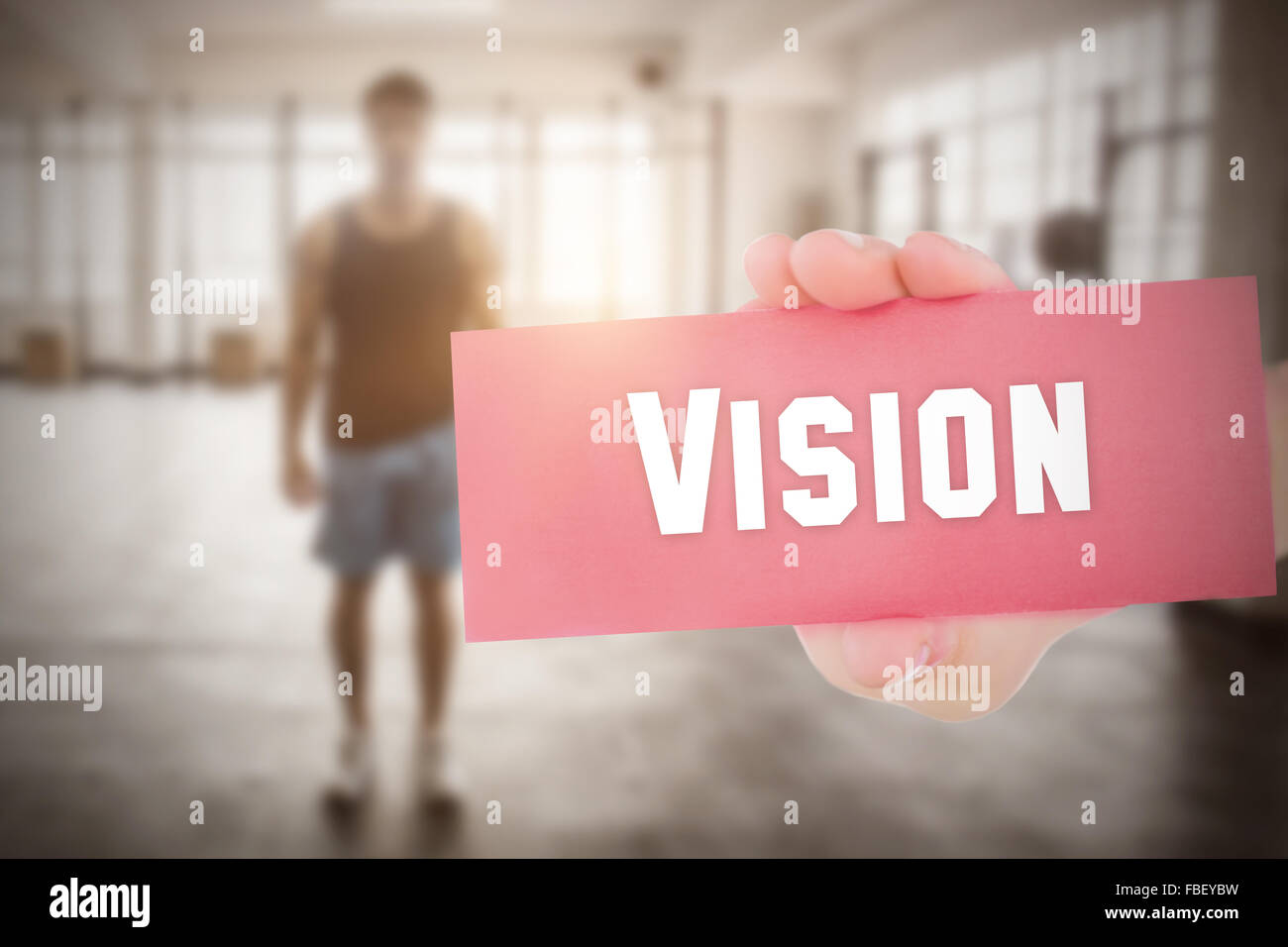 Vision against people background Stock Photo - Alamy