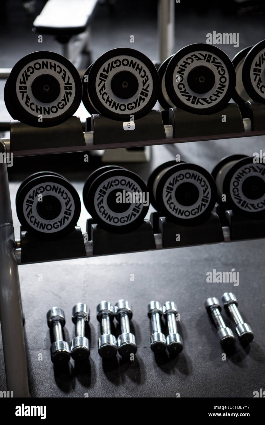 Weights training devices Stock Photo - Alamy