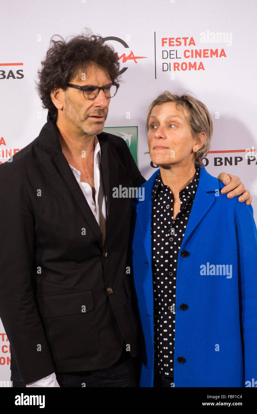 Joel Cohen and Frances McDormand at Roma Film Festival 2015 Stock Photo ...