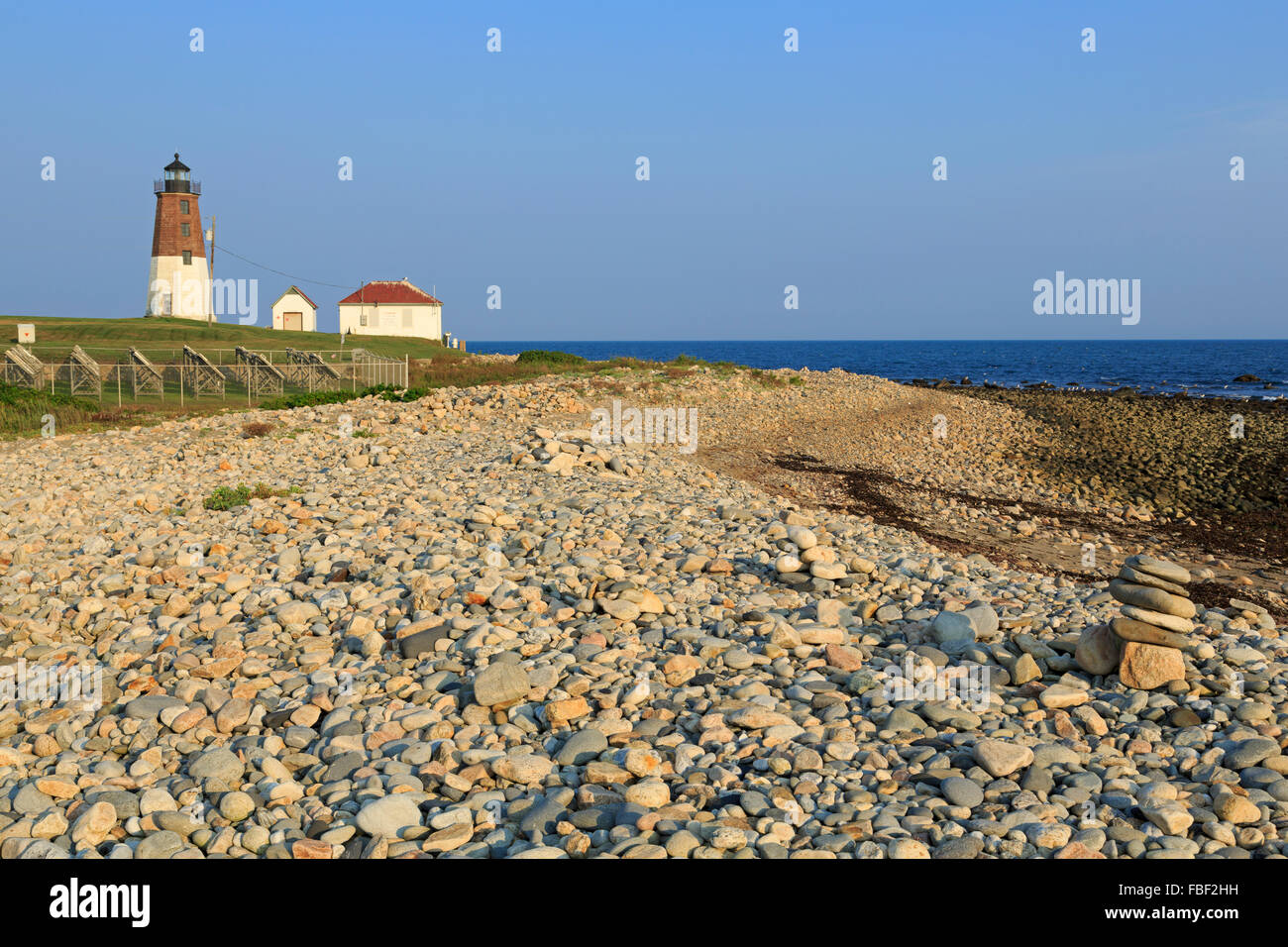 Point Judith Lighthouse, Rhode Island, USA Stock Photo - Alamy