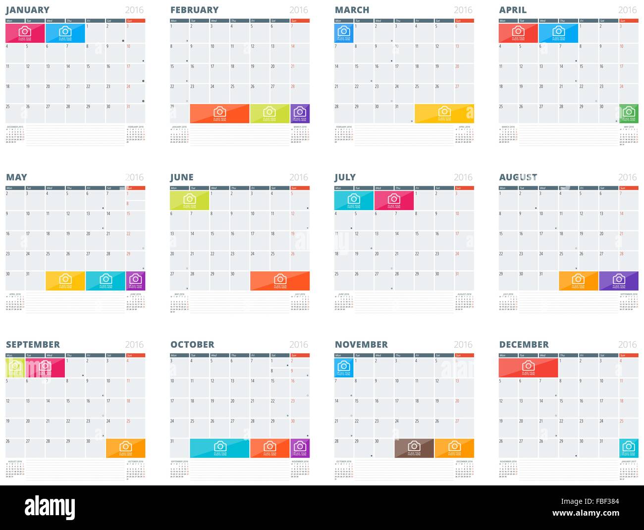 Set of 12 months hi-res stock photography and images - Alamy