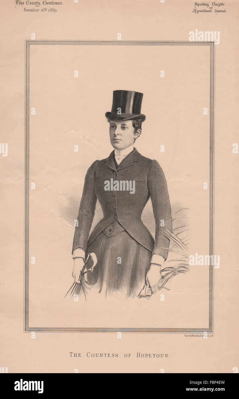 The Countess of Hopetoun, antique print 1889 Stock Photo - Alamy