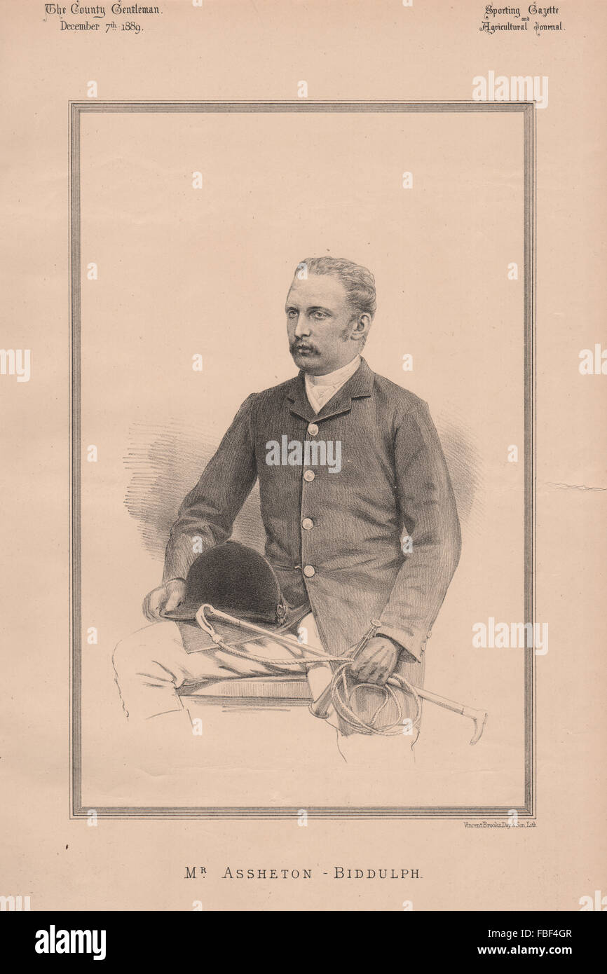 Mr. Assheton-Biddulph, antique print 1889 Stock Photo - Alamy