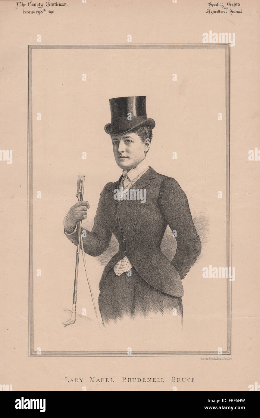 Lady Mabel Brudenell-Bruce, antique print 1890 Stock Photo - Alamy