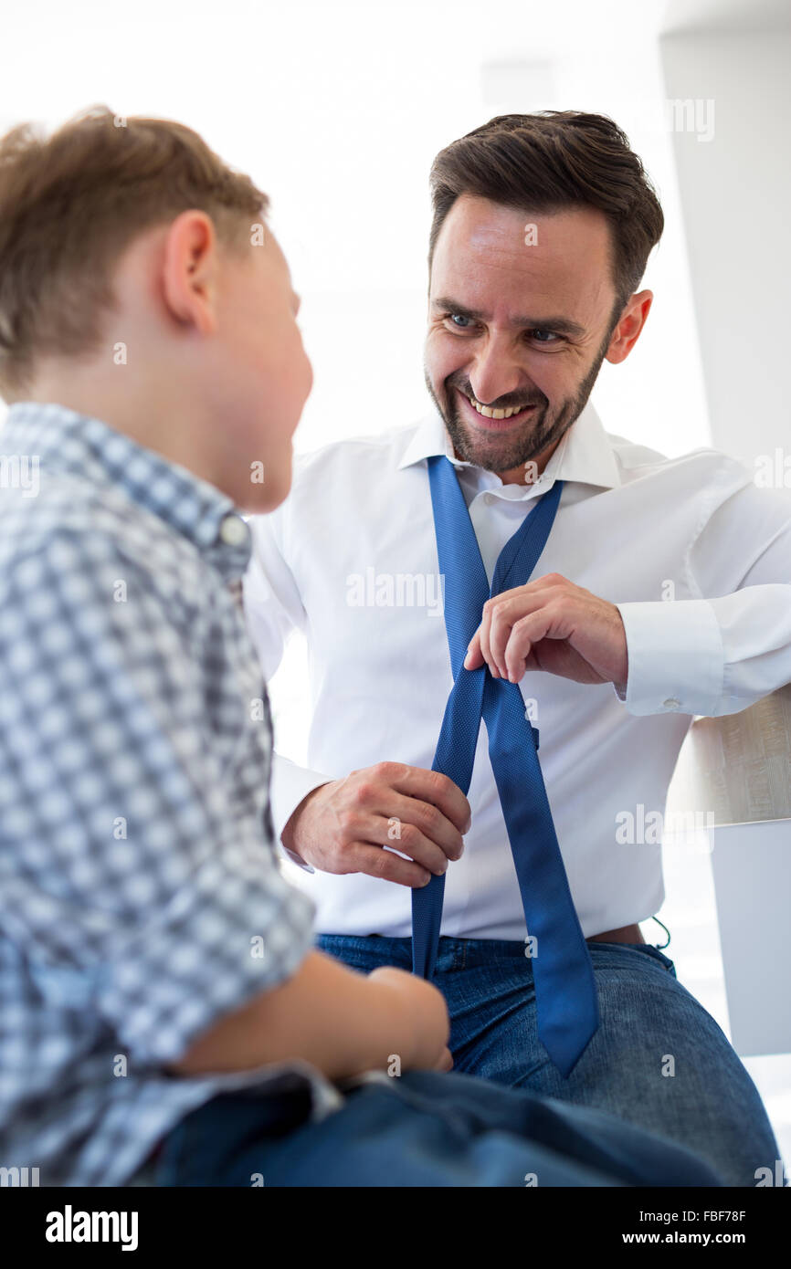 Father and son getting ready Stock Photo - Alamy