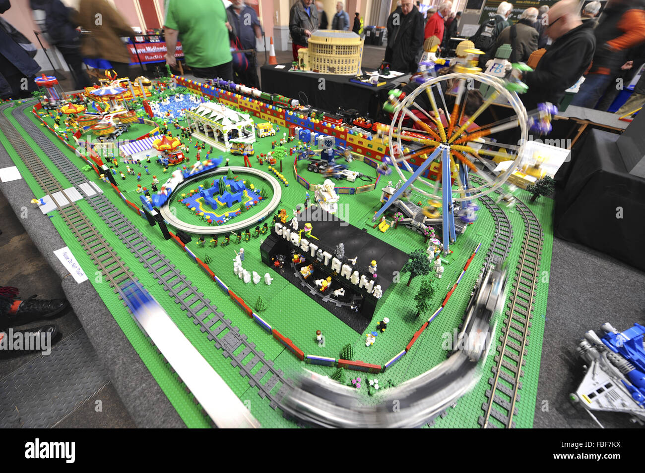 London, UK. 15th Jan, 2016. A massive Lego diorama on display at the ...