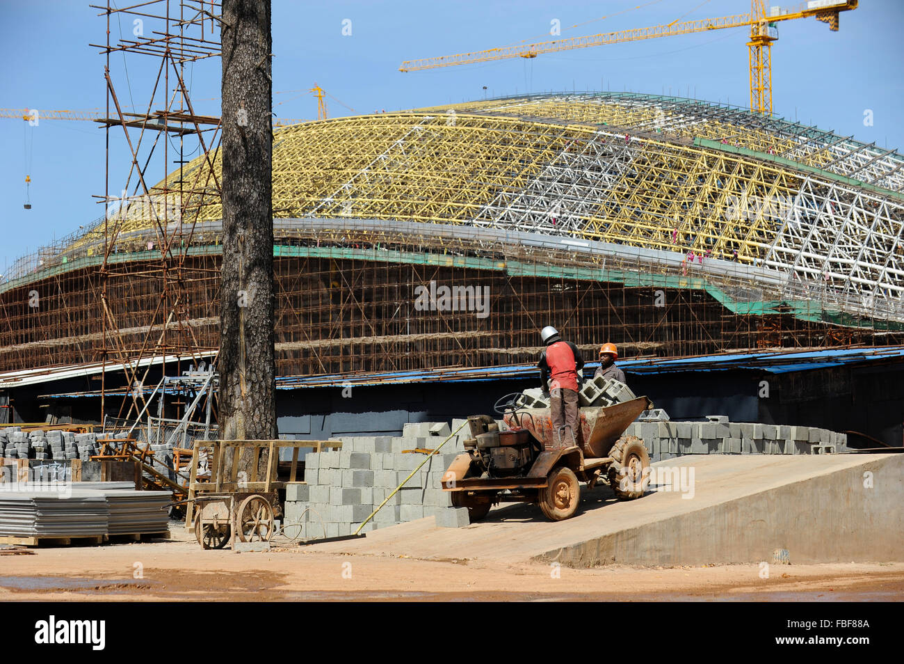ZAMBIA Ndola , copperbelt, construction site of the Ndola National ...