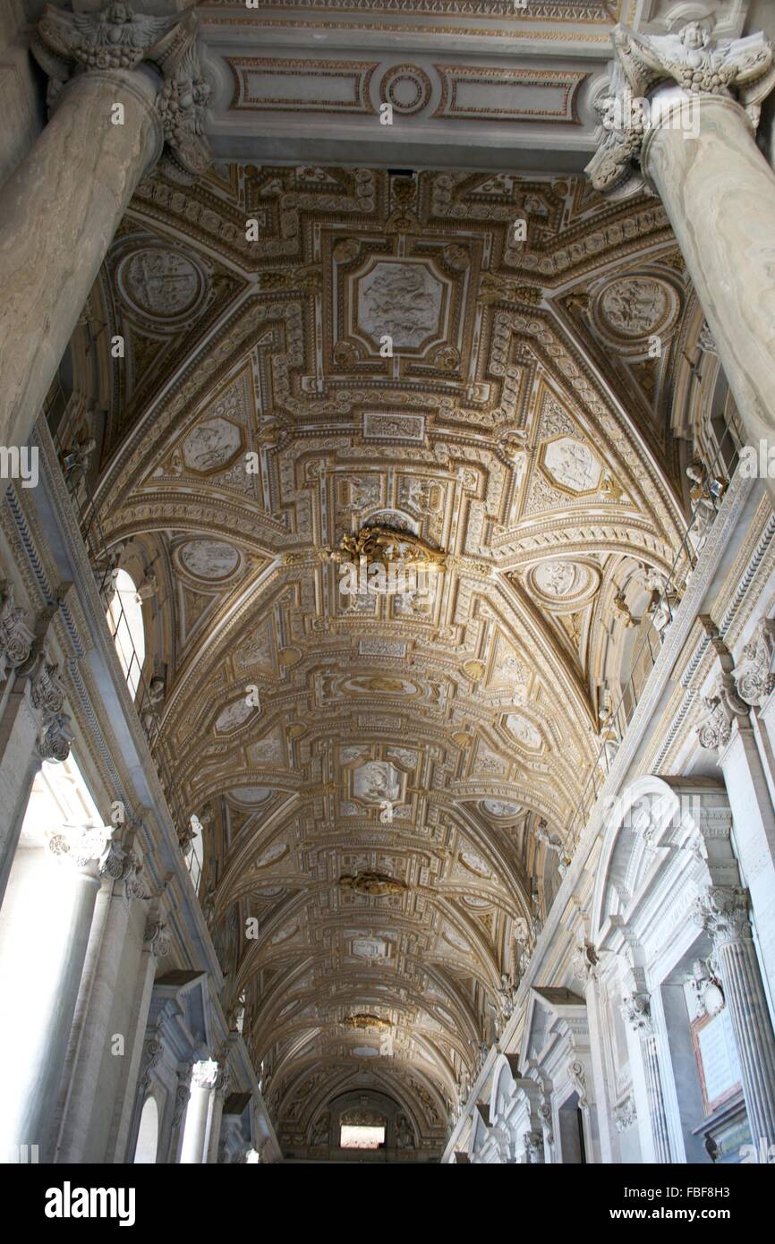 the ceiling of one of the hallways inside the Vatican city Stock Photo ...