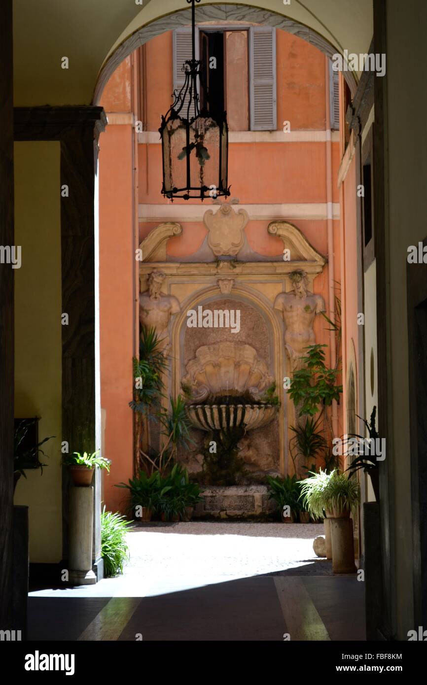 courtyard in Rome city Stock Photo - Alamy