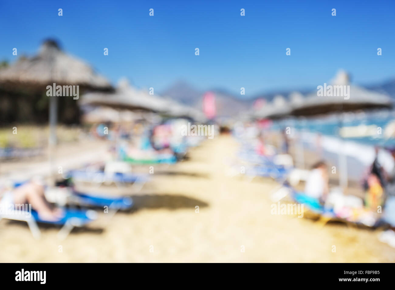 Blurred view of the hotel beach Stock Photo - Alamy