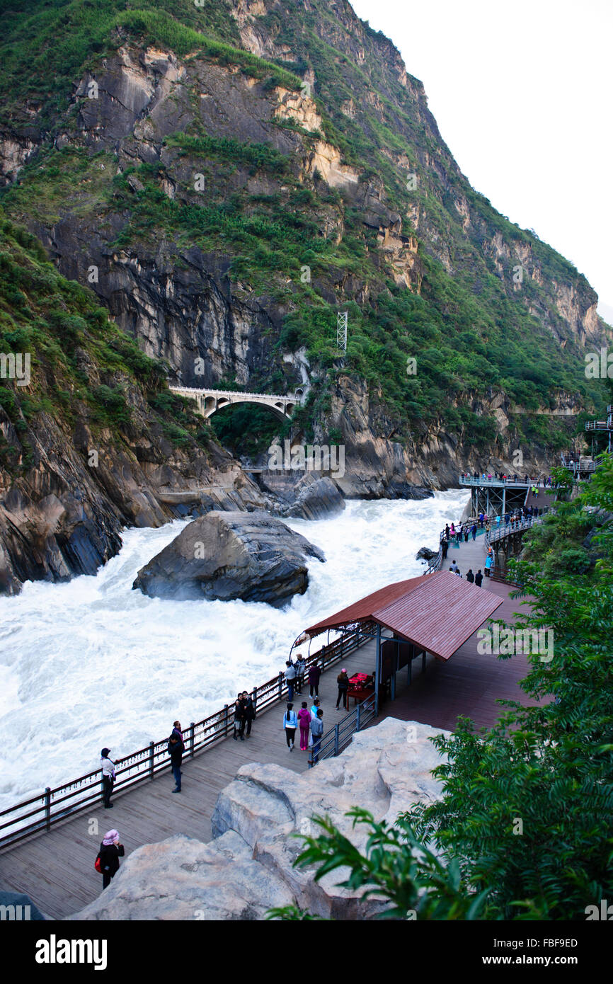 Tiger Leaping Gorge,a scenic canyon on the Jinsha,a primary tributary ...
