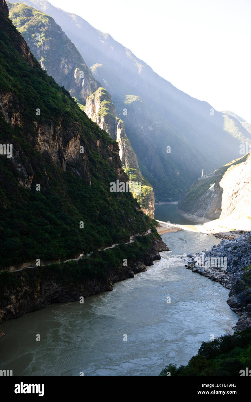 Tiger Leaping Gorge,a scenic canyon on the Jinsha,a primary tributary ...