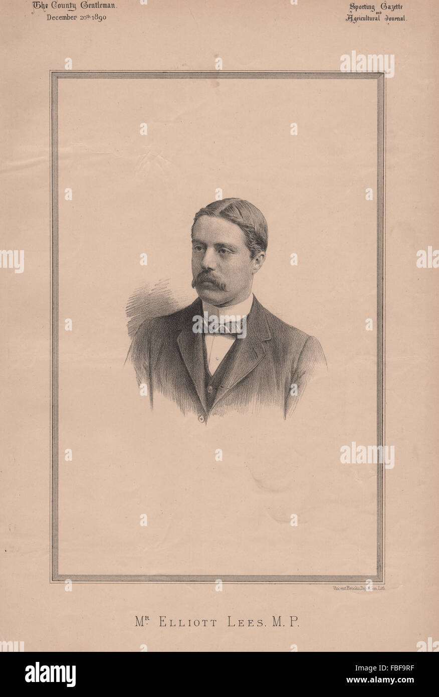 Mr. Elliott Less. M.P, antique print 1890 Stock Photo - Alamy