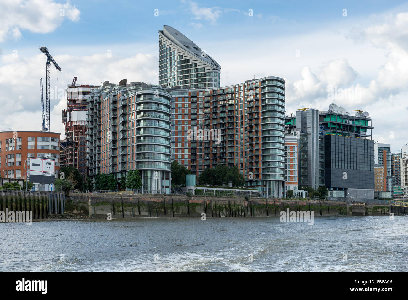 Various styles of buildings along the River Thames Stock Photo - Alamy