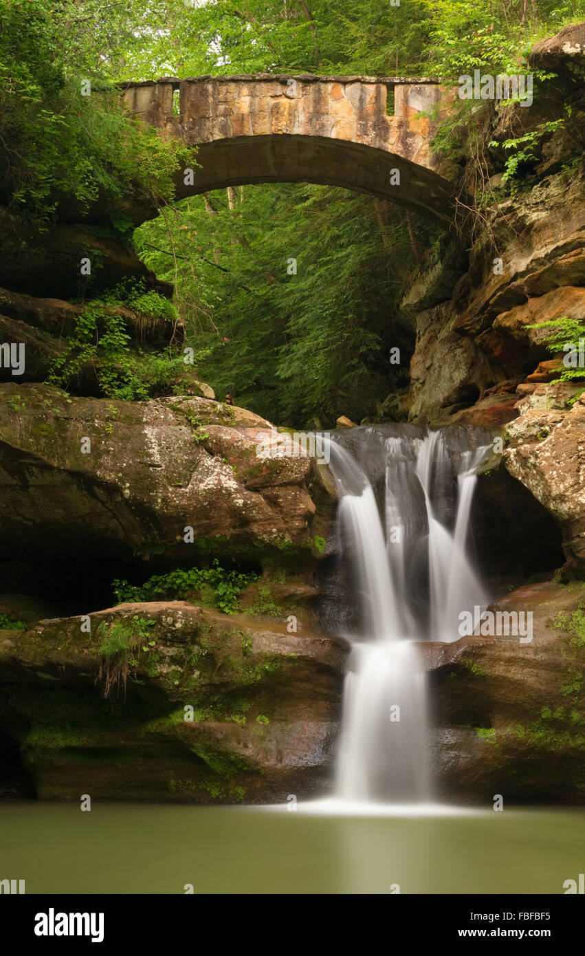 Upper Falls at Old Man's Cave, Hocking Hills State Park, Ohio Stock ...