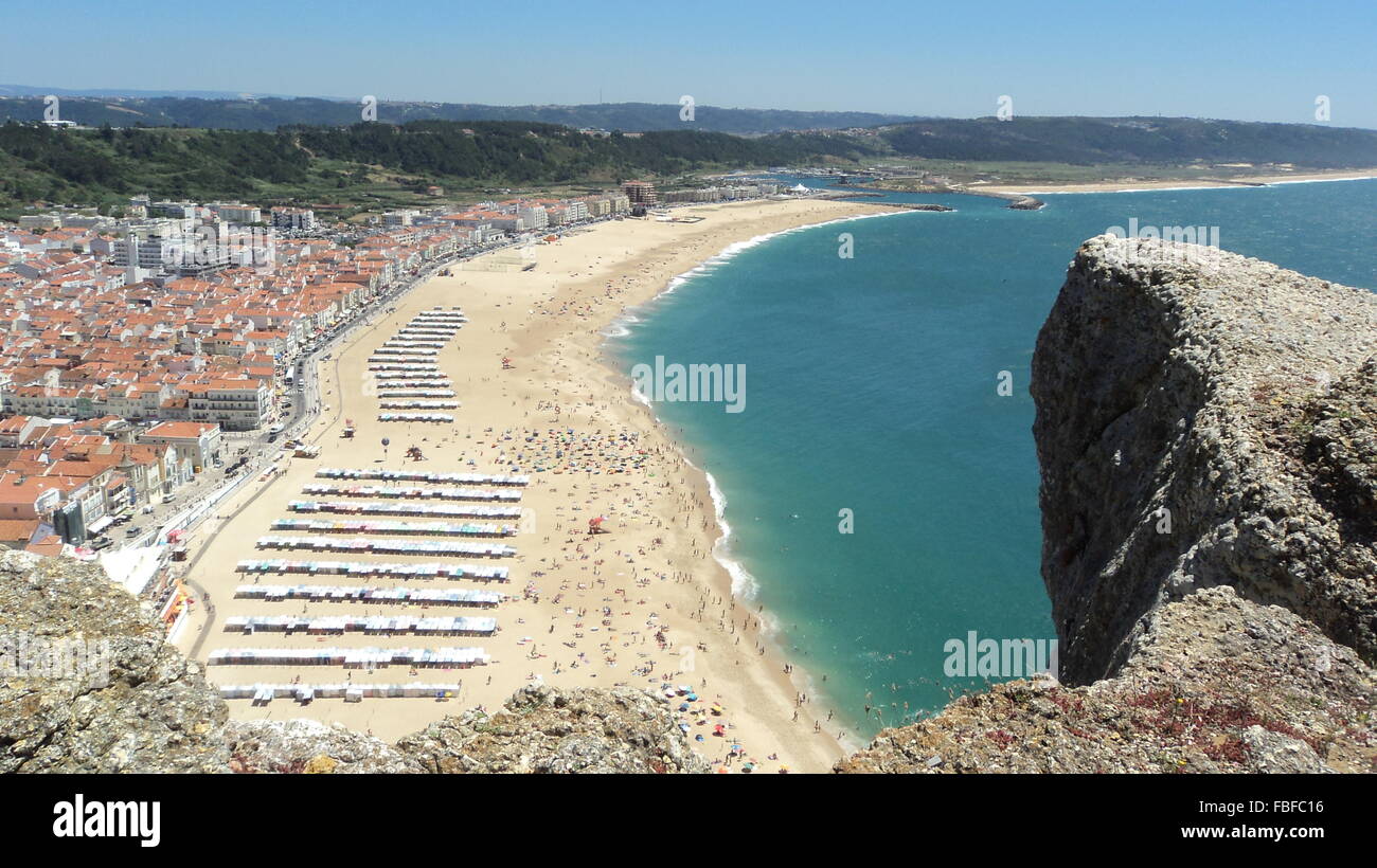 High Angle View Of Sea Beach Seen From Cliff Stock Photo - Alamy