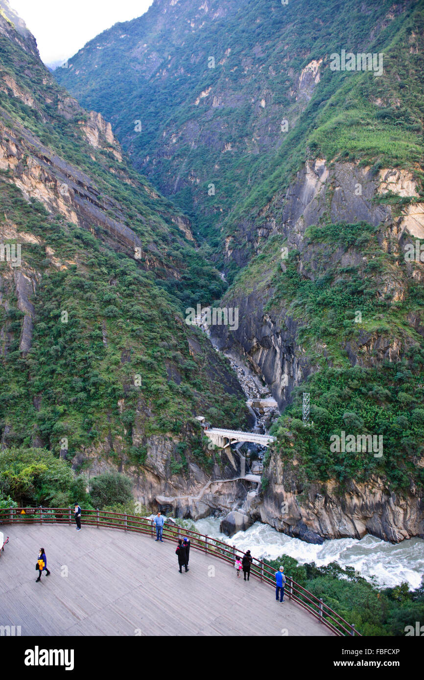 Tiger Leaping Gorge,a scenic canyon on the Jinsha,a primary tributary ...