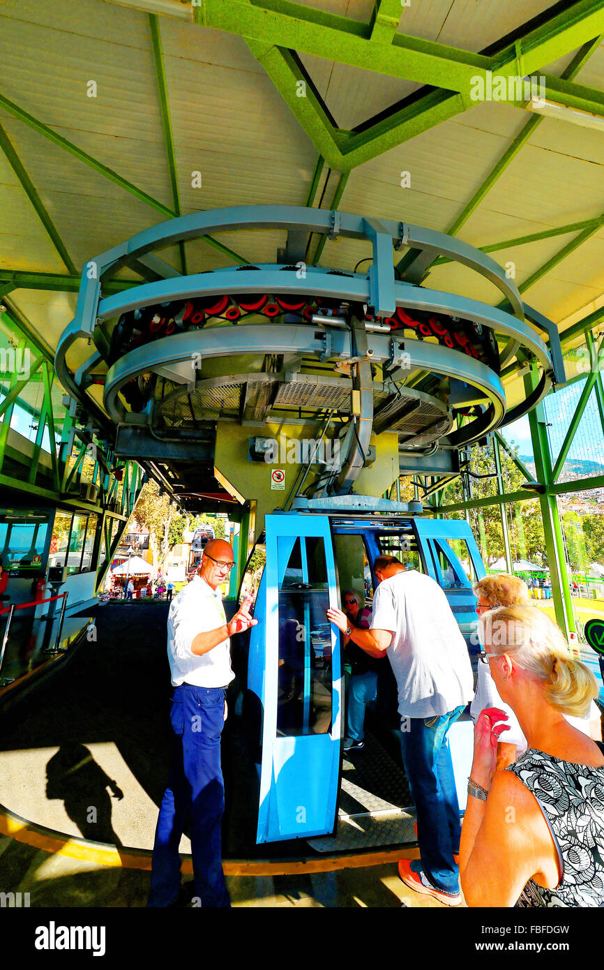 Madeira Funchal cable car terminal Stock Photo - Alamy