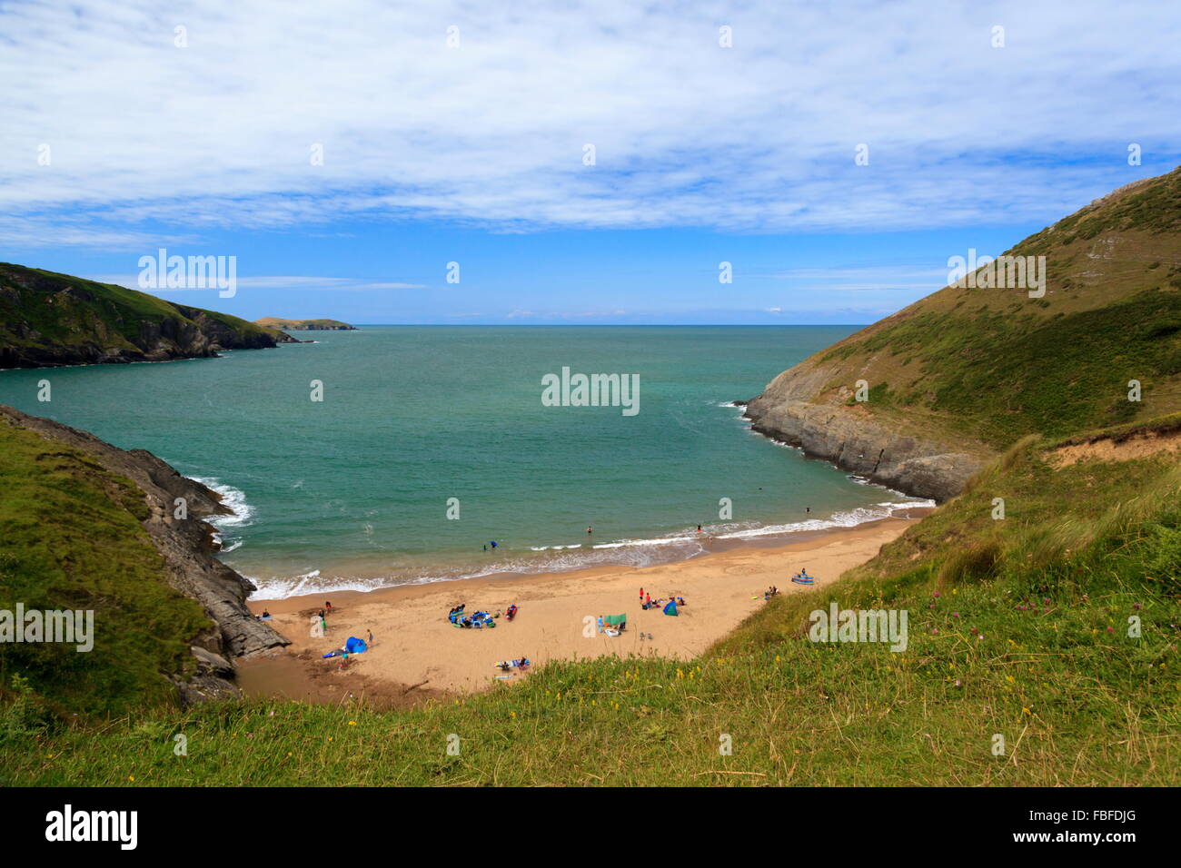 A view of Cardigan Bay Viewed from Mwnt Beach Stock Photo - Alamy
