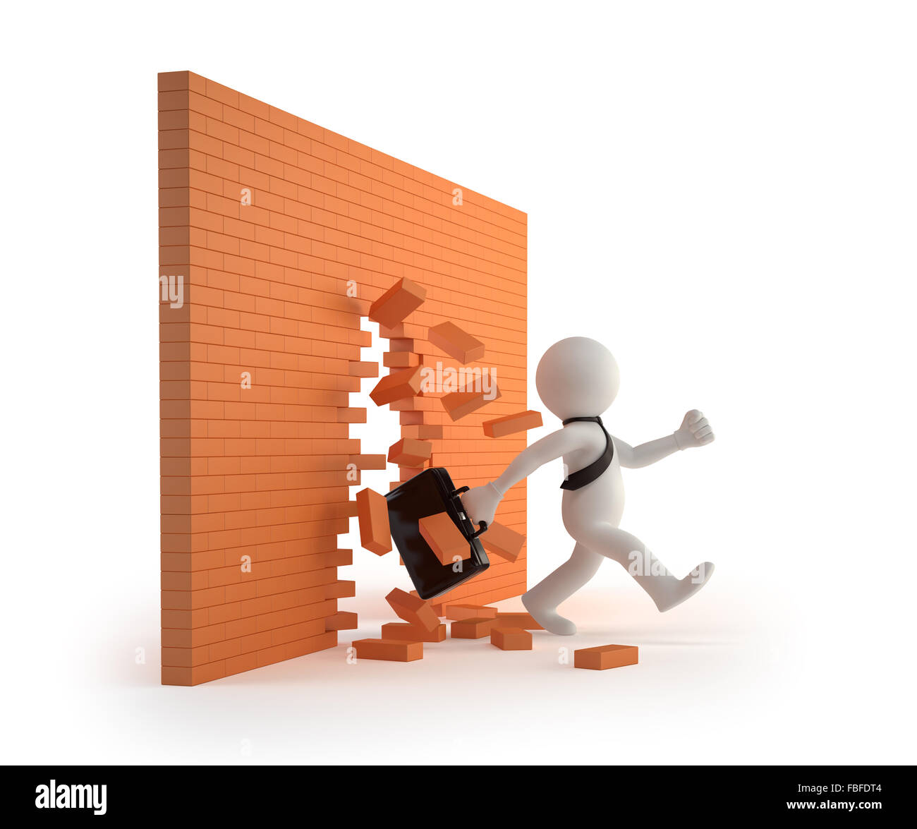 Breaking through brick wall hi-res stock photography and images - Alamy