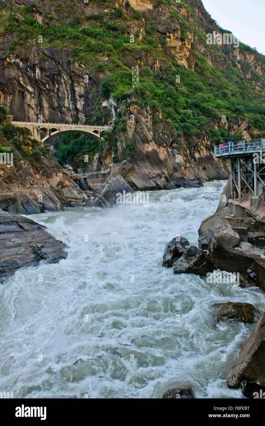 Tiger Leaping Gorge,a scenic canyon on the Jinsha,a primary tributary ...