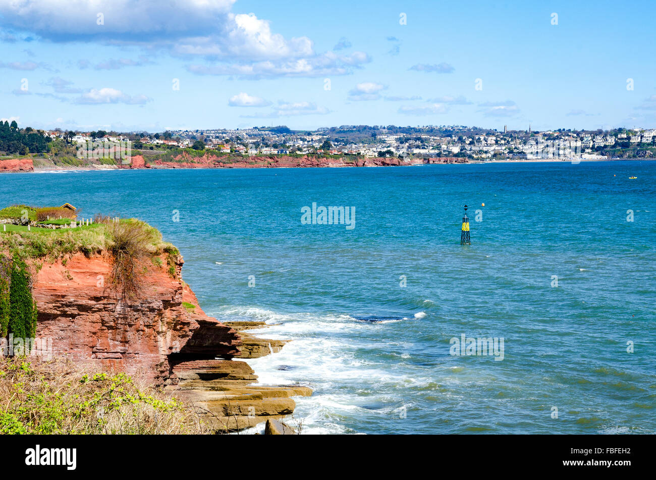 Looking across Torbay from Paignton in Devon, England, UK Stock Photo ...