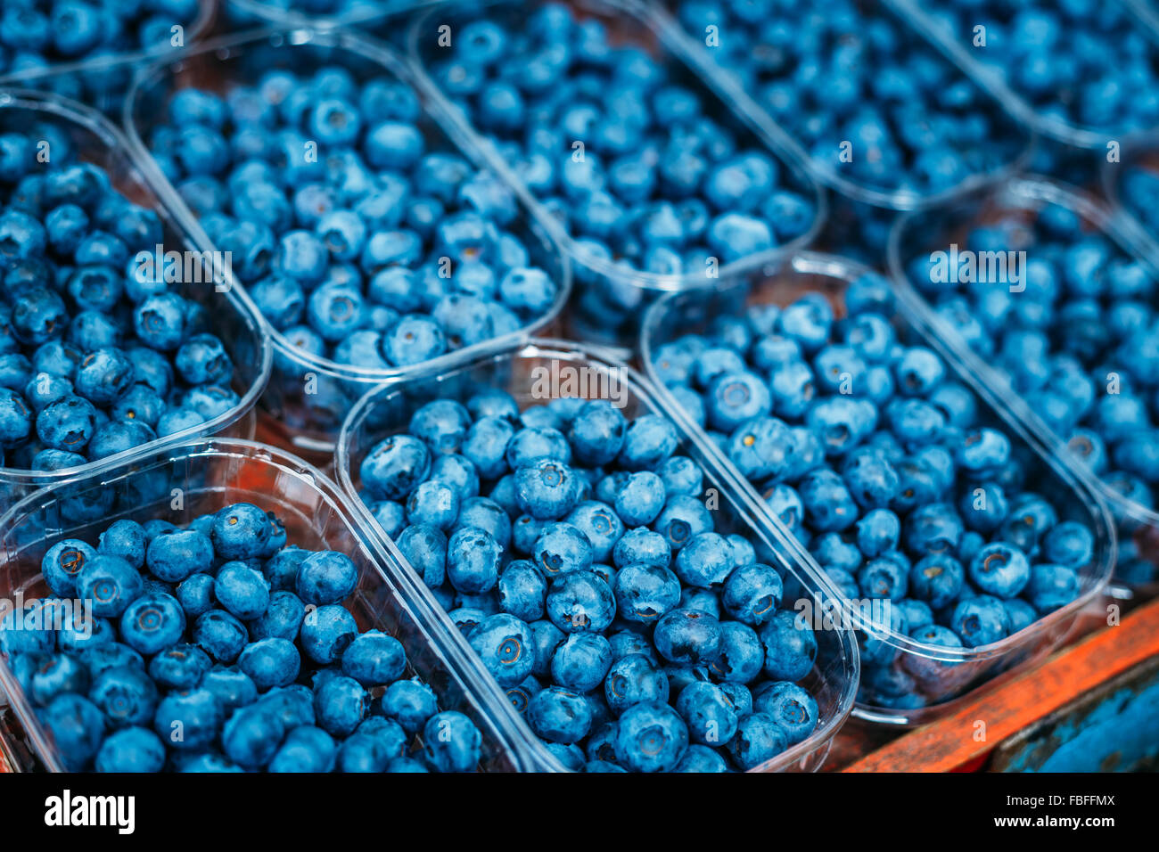 Assortment Of Fresh Organic Berries Blueberries At Produce Local Market ...