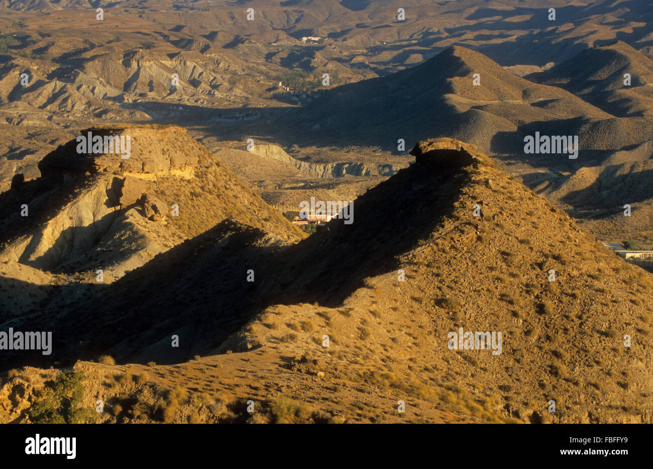 Desert of Tabernas, the only real desert of Europe.Almeria province ...