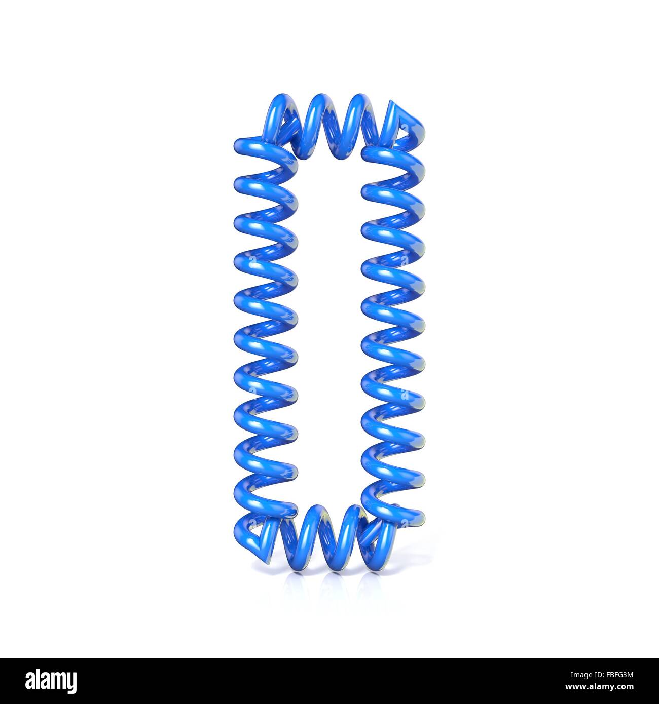 Spring, spiral cable font collection letter - I. 3D render illustration ...