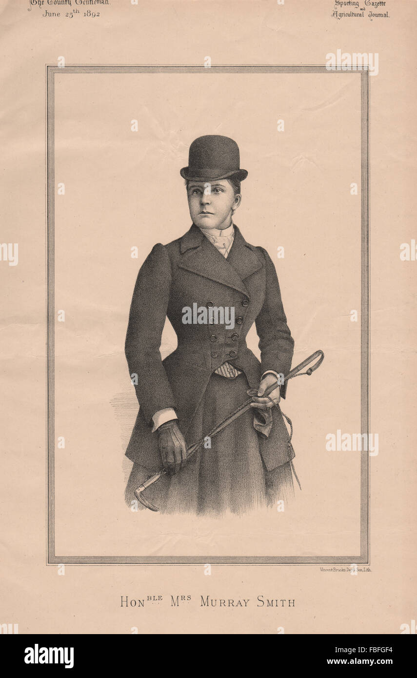 Honourable Mrs. Murray Smith, antique print 1892 Stock Photo - Alamy