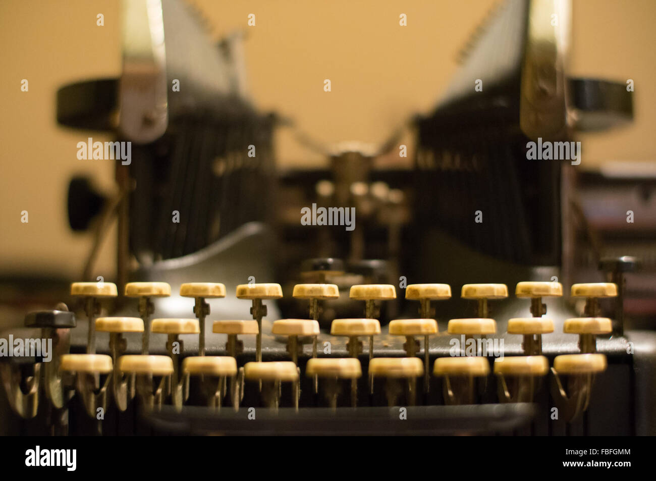 Close-Up Of Old Typewriter Keyboard Stock Photo - Alamy