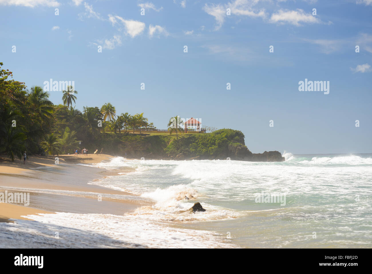 Stunning view of Dome's Beach. Rincon, Puerto Rico. USA territory ...