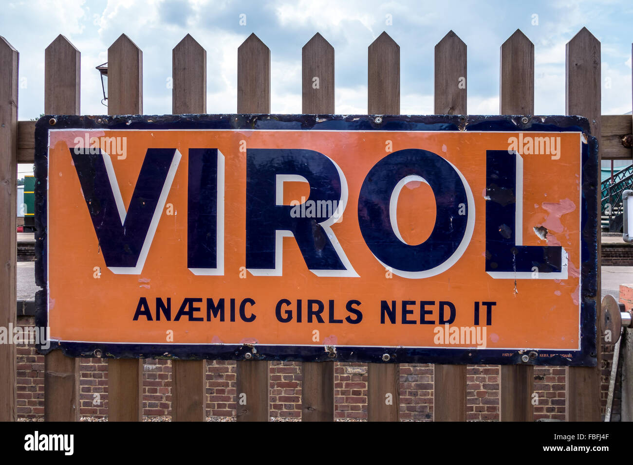 Virol sign at Sheffield Park Station Stock Photo - Alamy