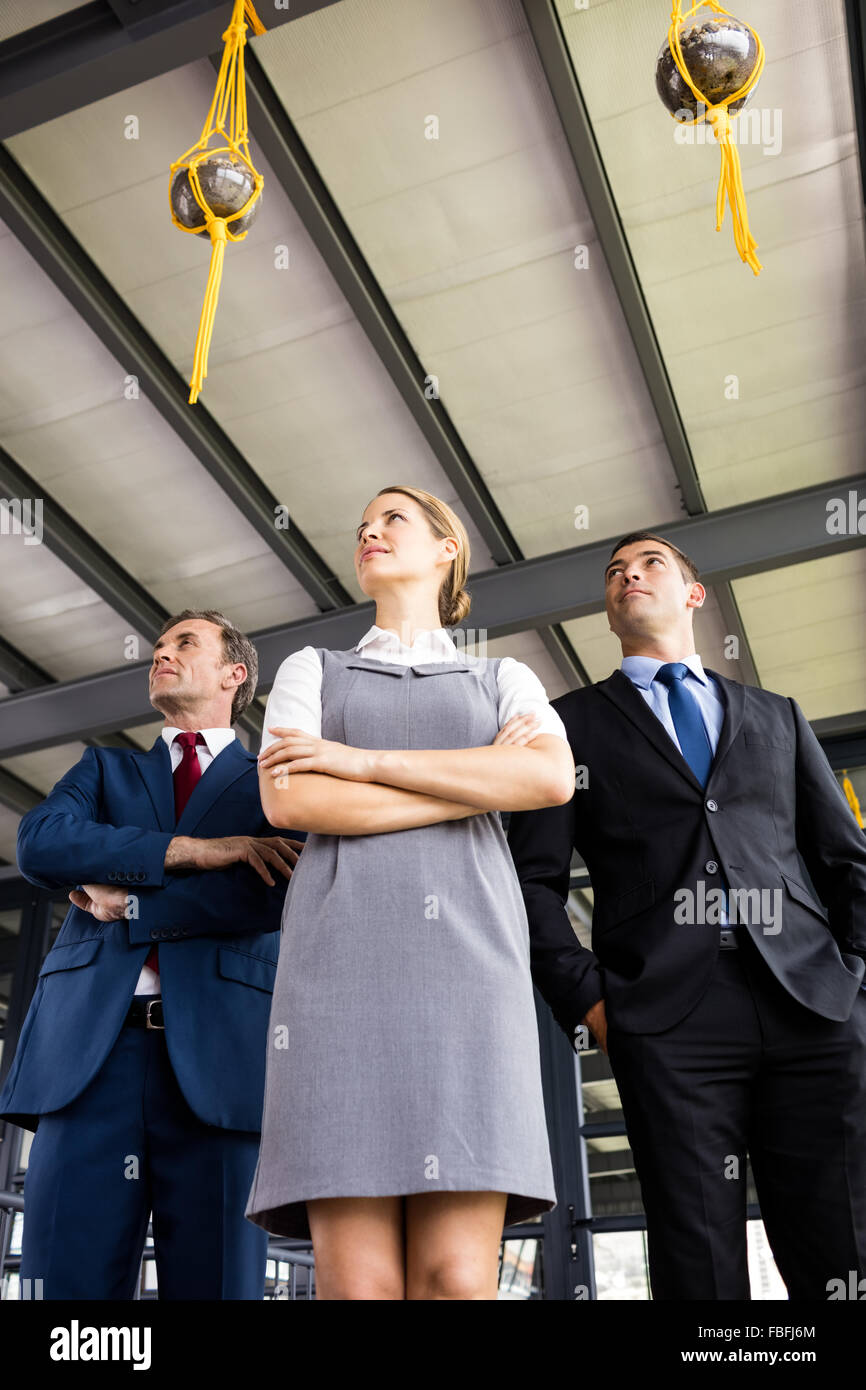 Portrait of thoughtful business people Stock Photo - Alamy