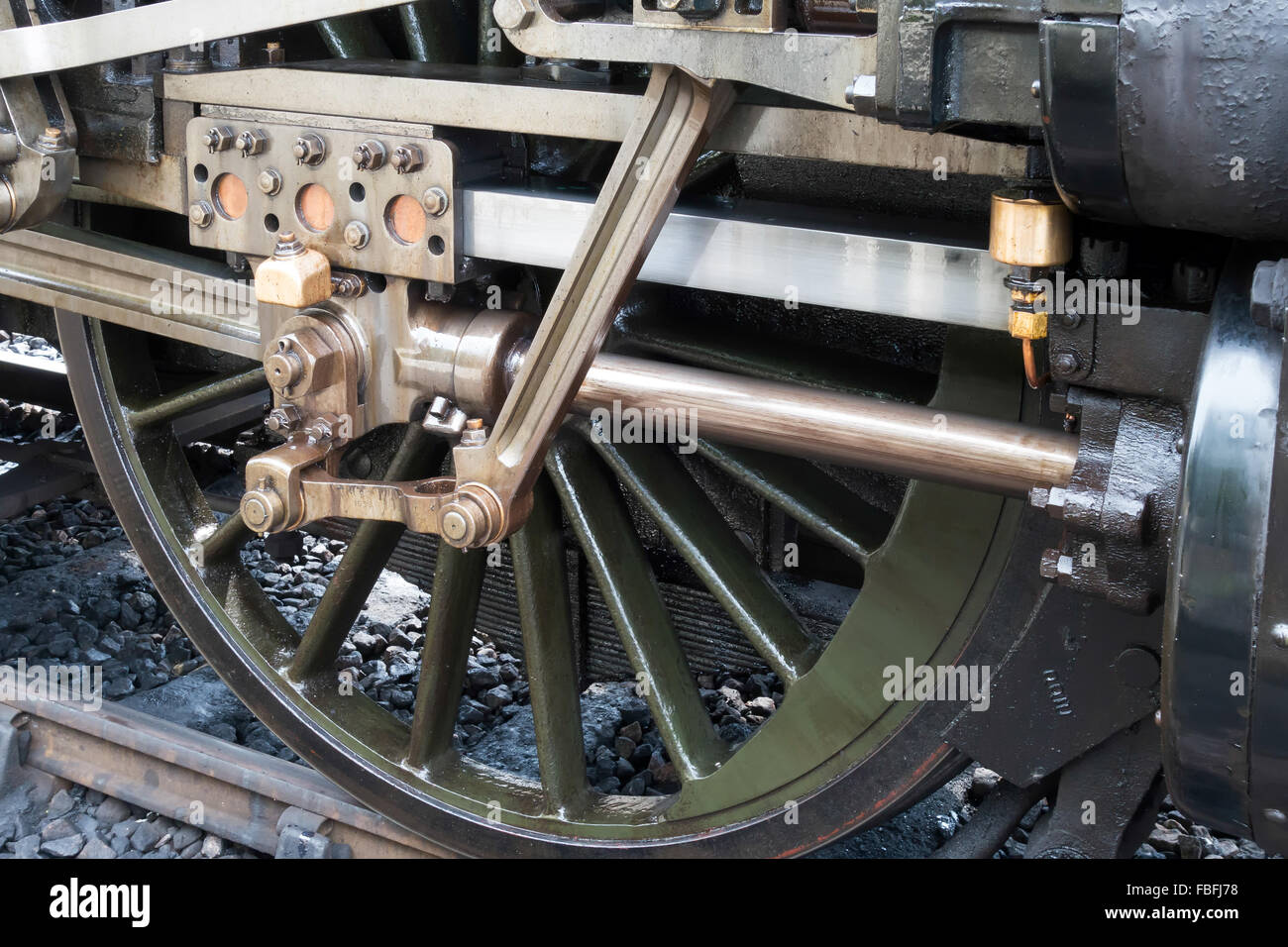 Wheel of U class locomotive at Sheffield Park station Stock Photo - Alamy