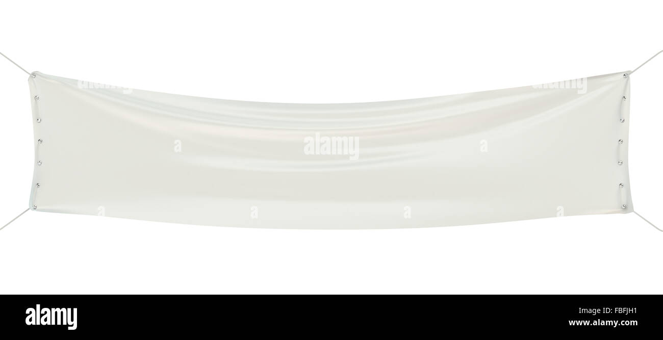 empty white banner isolated on white background Stock Photo - Alamy