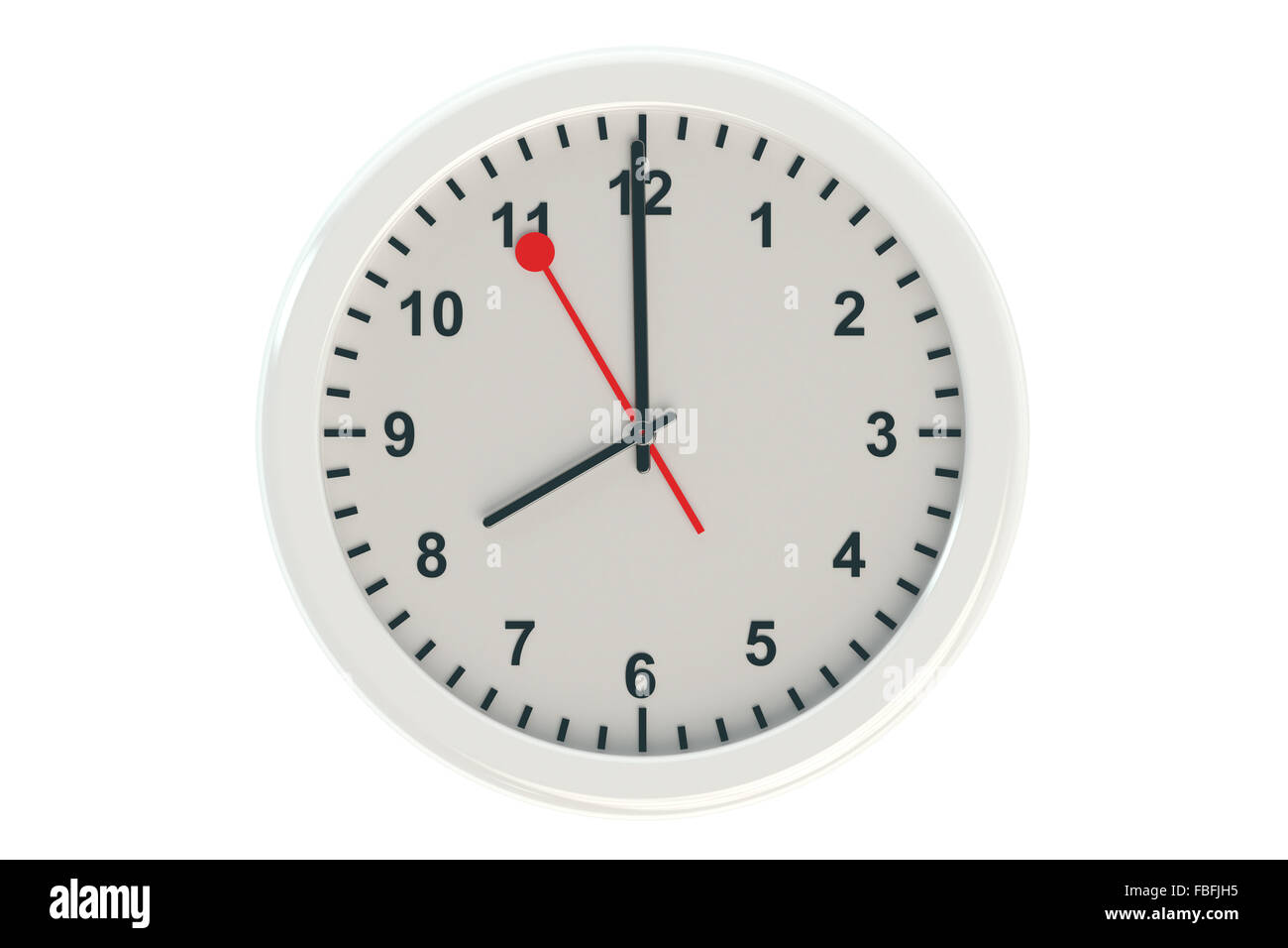 Wall clock isolated on white background Stock Photo - Alamy