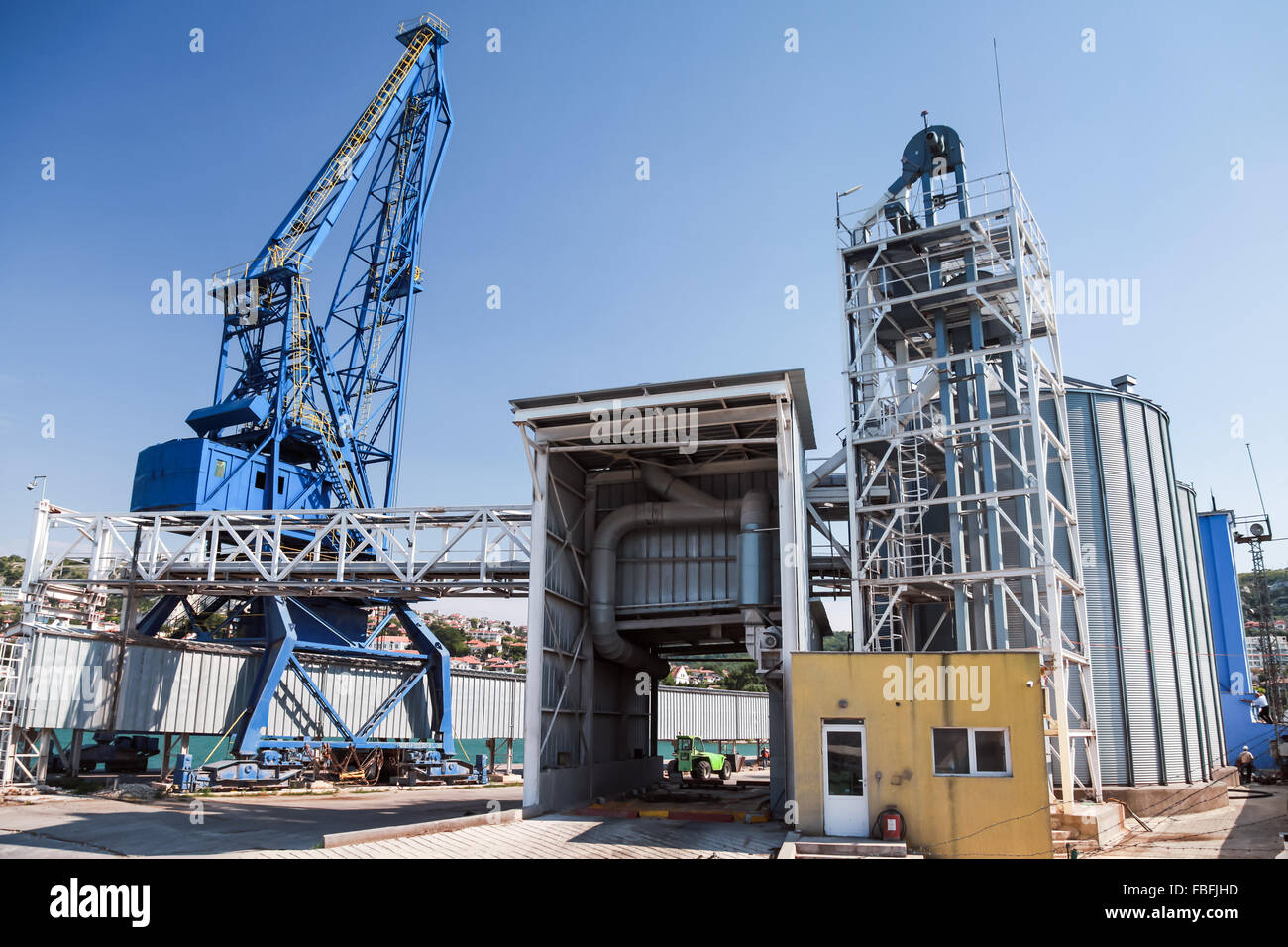 Crane and loading constructions of Cargo terminal in Balchik port ...