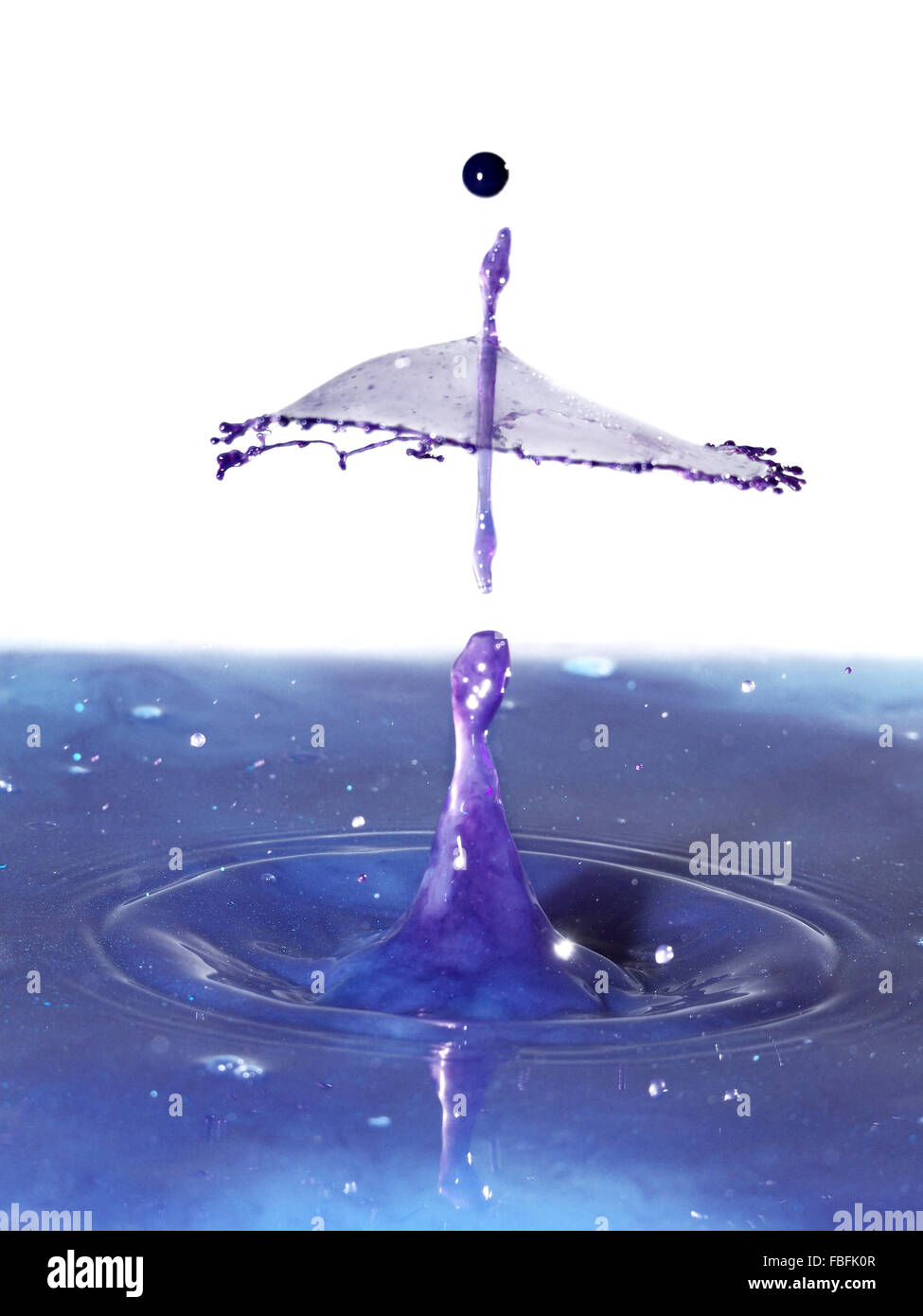 Close-Up Of Purple Water Splashing Against White Background Stock Photo ...