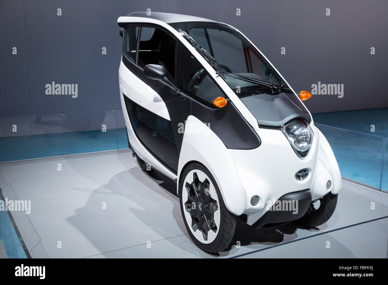 Detroit, Michigan - The Toyota i-ROAD on display at the North American ...