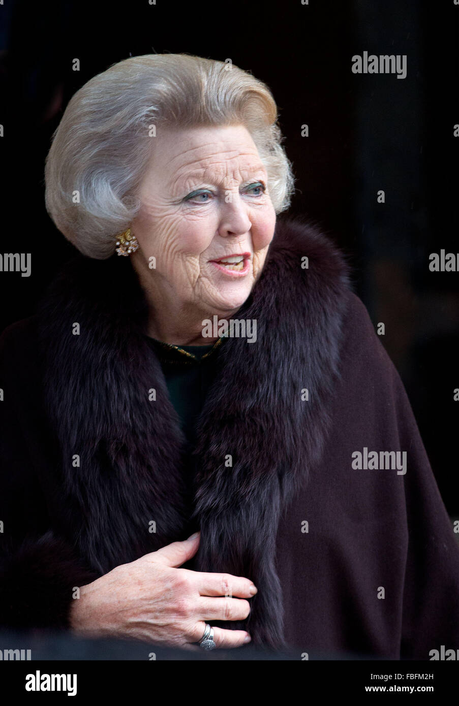 Amsterdam, 13-01-2016 HRH Princess Beatrix - Departure at the Royal ...