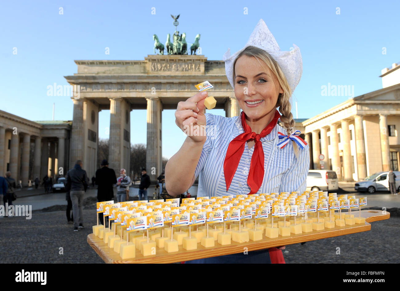 Berlin, Germany. 14th Jan, 2016. Dutch cheese queen Floor Schothorst ...