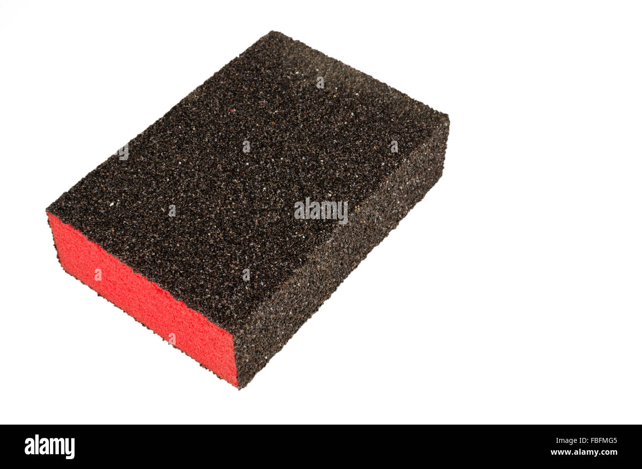 Block of very coarse sand paper on white Stock Photo - Alamy