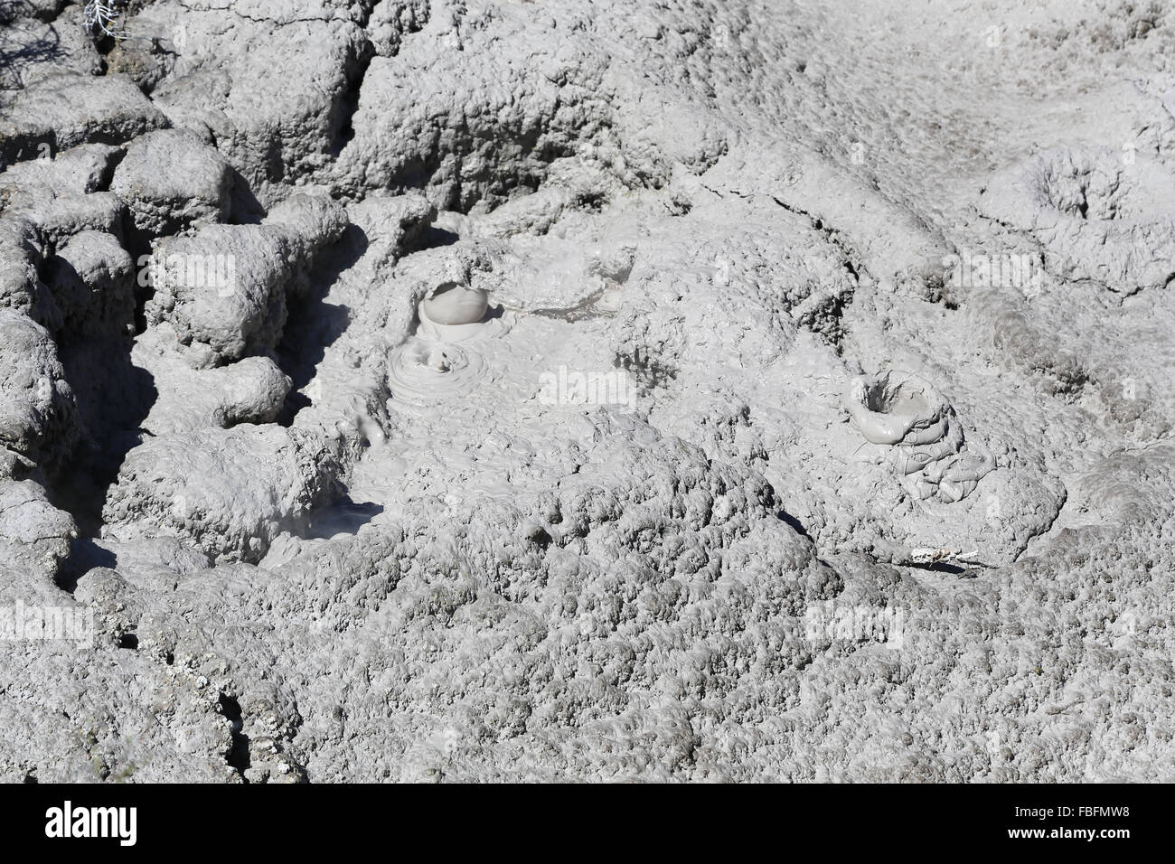 Bubbling mud fumaroles at Rotorua, Bay of Plenty, New Zealand Stock ...