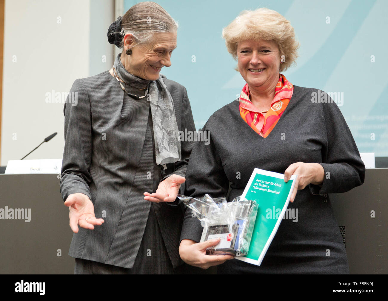 Berlin, Germany. 14th Jan, 2016. Taskforce director Ingeborg Berggreen ...