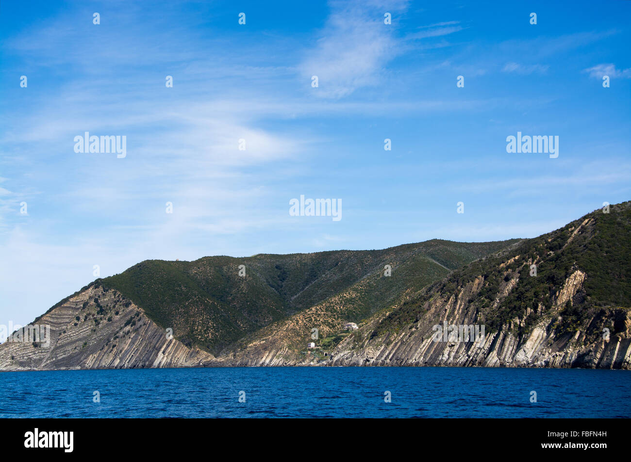Cinque Terre, a famous coastal landscape at Liguria, Italy Stock Photo ...