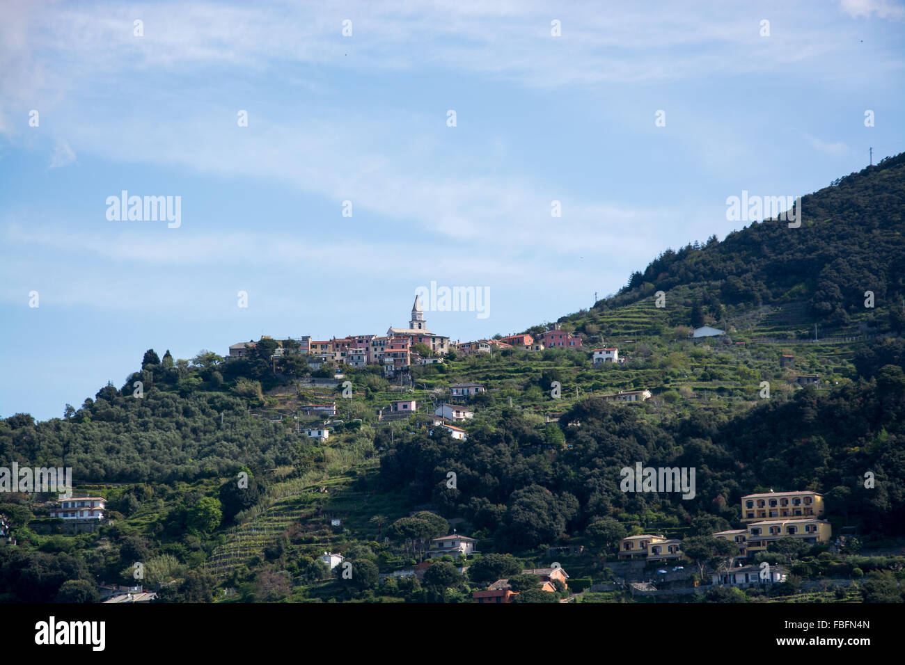 Cinque Terre, a famous coastal landscape at Liguria, Italy Stock Photo ...