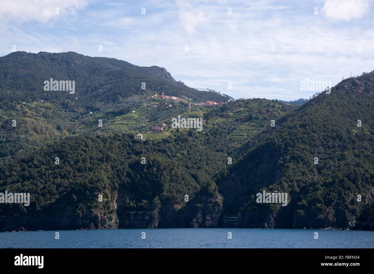 Cinque Terre, a famous coastal landscape at Liguria, Italy Stock Photo ...