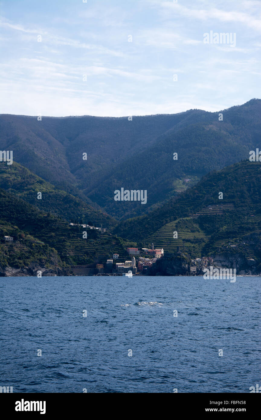 Cinque Terre, a famous coastal landscape at Liguria, Italy Stock Photo ...
