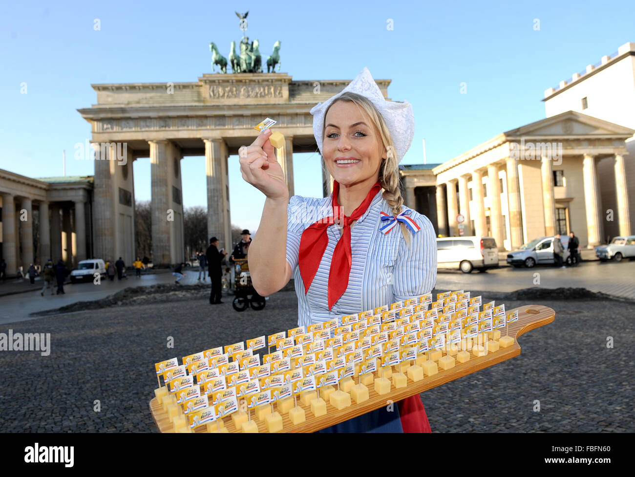 Berlin, Germany. 14th Jan, 2016. Dutch cheese queen Floor Schothorst ...